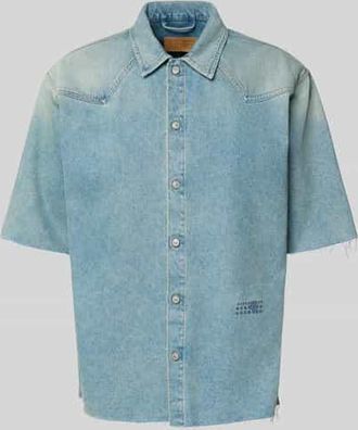 Maison Margiela Relaxed Fit Jeanshemd mit Logo-Stitching