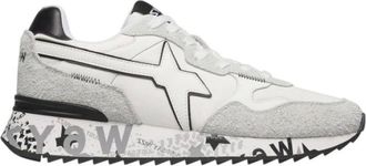 W6YZ W6Yz, Homme, Chaussures, Blanc, Taille: 45 EU Technical Fabric and Suede Baskets