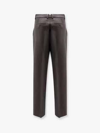 Ami Mens Virgin Wool Trousers Grey