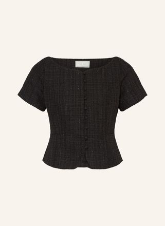 Neo Noir Neo Noir Tweed-Bluse Tango Mit Glitzergarn schwarz