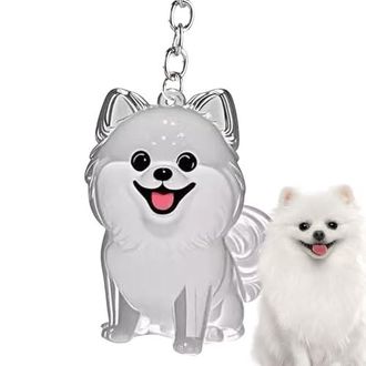 Generic Porte-cl&eacute;s animal mignon - Porte-cl&eacute;s de rangement de poils de chat et de chien mignon - Pendentif transparent Souvenir Bras de poche pour la collecti