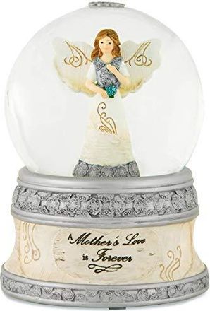 Pavilion Gift Company Elements 82329 100 mm Musical Wasser Globe mit Engel Figur, Liebe der Mutter, 6