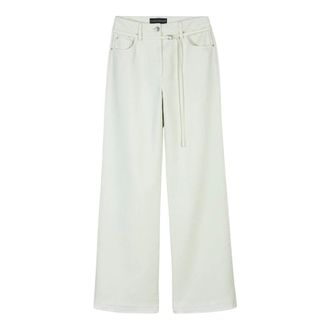 Luisa Cerano Femme, Pantalons, Vert, Taille: 44 FR Wideleg Denim with Tie Belt