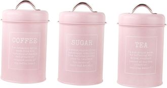 MagiDeal aus aus Küche Kanister Set Zucker Dosen Container Lebensmittel Lagerung Gläser Flaschen 1200ml Kapazität, Rosa