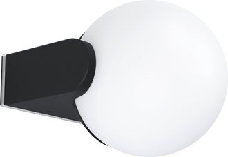 Eglo Außen Wandlampe Rubio, 1 flammige Außenleuchte, Wandleuchte aus Aluminium-Guss in Schwarz und Kunststoff in Weiß, Außenlampe mit E27 Fassung, IP44