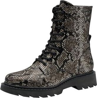 Tamaris Bottines plates en dentelle pour femme 1-25918-43, Black Snake., 39 EU