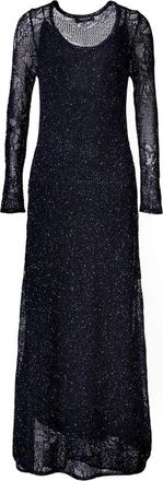 Fabiana Filippi Femme, Robes, Bleu, Taille: 40 FR Robe Maxi Moulante &agrave; Manches Longues