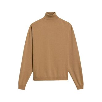 Woolrich Lammwoll-Rollkragenpullover Gg12 - - Knitwear - Herren - Braun - L