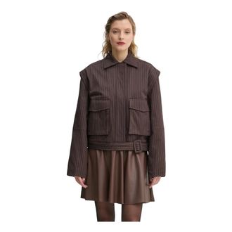 Remain Gemusterte leichte Jacke - - Jackets - Damen - Braun - M