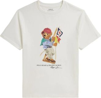 Polo Ralph Lauren Homme, Tops, Blanc, Taille: M Classic Fit Bear Jersey T-Shirt