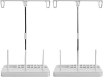 BESTONZON 2 St&uuml;ck N&auml;hmaschinen Fadenhalter aus Kunststoff Drehbarer Spulenst&auml;nder f&uuml;r Stickgarn Abnehmbarer Garnrollenhalter f&uuml;r Verschiedene Spulengr&ouml;&szlig;en N&auml;hzu