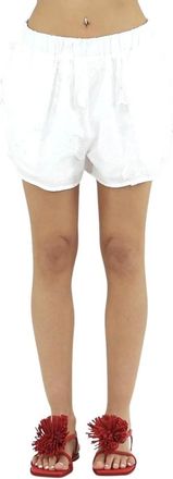 Kaos Kaos, Femme, Shorts, Blanc, Taille: 40 FR Shorts avec Appliques Papillon et Broderie