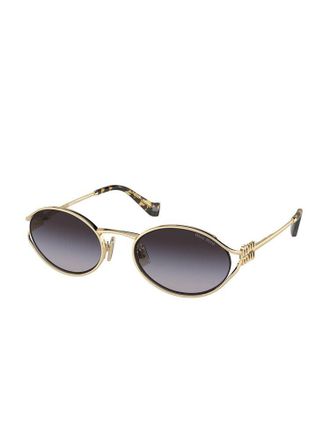 Miu Miu Womens Miu Sunglasses Grey Gold Gradient)-Gold