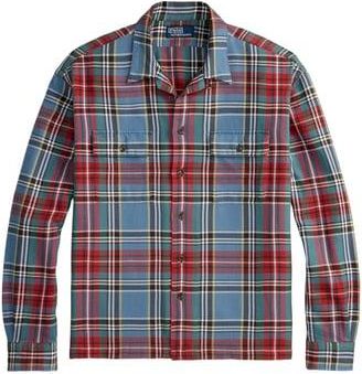 Polo Ralph Lauren Chemise droite col classique &agrave; carreaux en coton
