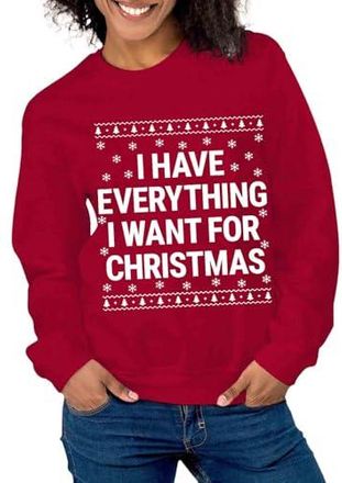 Generic Sweat assorti pour couple de Saint-Valentin 2026 avec inscription &laquo; I Have Everything I Want For Shirt/Husband Wife &raquo;, Rouge, XXL