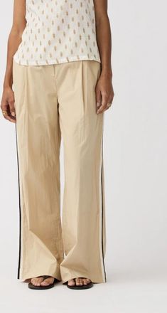 Alchemist Damen vegan Hose Moonflower Tape Sand Beige