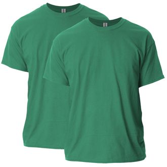 Gildan Unisex-Erwachsene Ultra Cotton, Style G2000, Multipack T-Shirt, Kelly Green (2er-Pack), L