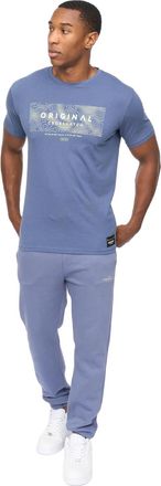 Crosshatch Mappedout T-Shirt und Jogginghose f&uuml;r Herren (Jeansblau)