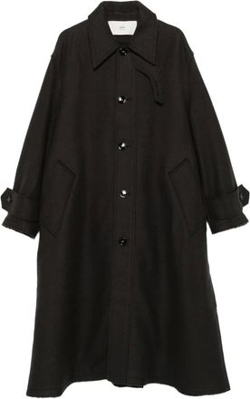 Ami Homme, Manteaux, Noir, Taille: M AMI Paris - Manteau en laine vierge &agrave; simple boutonnage