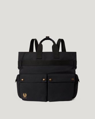 Belstaff Sac Cabas Trialmaster 2-way Pour Unisex Waxed Cotton Noir One Size
