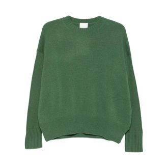 Allude Pullover mit Rundhalsausschnitt - - Knitwear - Damen - Gr&uuml;n - XS