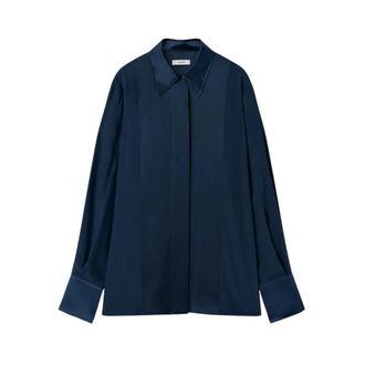 Joseph Childs Seiden-Satin-Bluse - - Blouses & Shirts - Damen - Blau - M