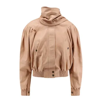 Chlo&eacute; Femme, Vestes, Rose, Taille: 38 FR Veste courte &agrave; foulard