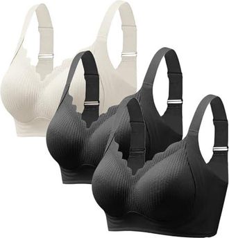 Generic Nouveau soutien-gorge sans armatures grande taille pour femme, fin, respirant, souligne les gros seins et met en valeur de belles courbes parfaites. B