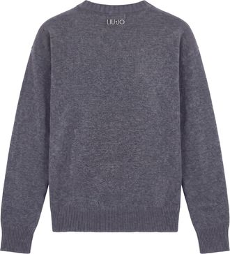 Liu Jo Intarsia Mickey Mouse Jacquard Sweater - Gray