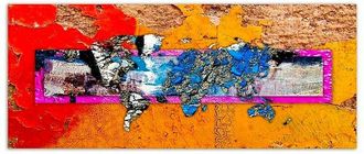 Feeby Tableau monde carte murale - 140 x 45 cm