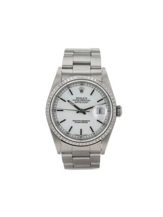 Rolex montre Datejust 36 mm (1997) - Blanc