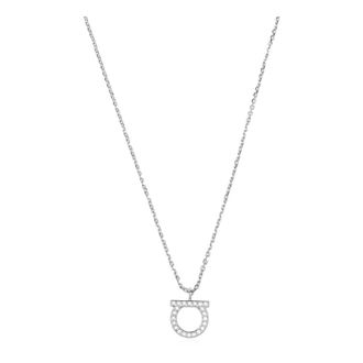 Ferragamo Gancini Kristalle Halskette - - Accessories - Damen - Gelb - ONE SIZE