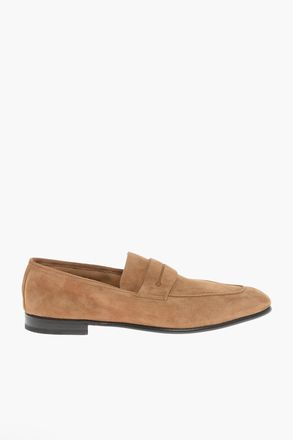 Ermenegildo Zegna Suede Penny Loafers LASOLA with Leather Sole Ermenegildo Zegna