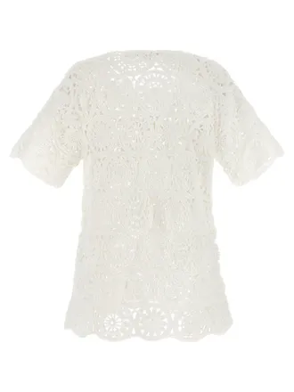 Comme Des Gar&ccedil;ons Macram&eacute; T-shirt - White