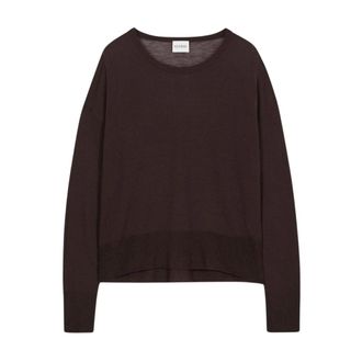 Closed Pull col rond &agrave; &eacute;paules tombantes en laine m&eacute;rinos - Femme - Tops - Brun - Taille: 40 FR