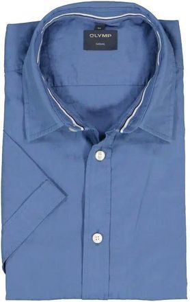 Olymp Herren Hemd blau Baumwolle