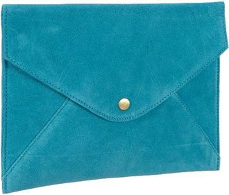 Pieces FINA 17035374 Sac de soirée en daim pour femme 28 x 21 cm (l x H x P), Turquoise clair turquoise, 28x21 cm (B x H x T)