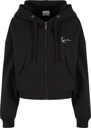 Karl Kani Damen KW-ZH021-001-01 Small Signature Essential Crop Zip Black, XS