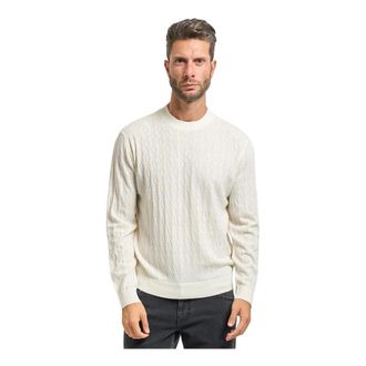 A|X Armani Exchange Homme, Pulls, Blanc, Taille: M Pull ras du cou &agrave; motif vague
