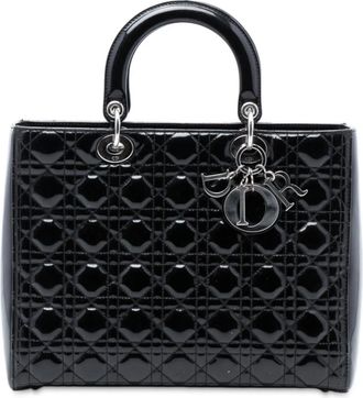 Dior Hobo Bags - Large Patent Cannage Lady Dior - Gr. unisize - in Schwarz - f&uuml;r Damen