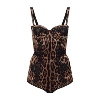 Dolce & Gabbana Silk Strappy Bodysuit - - Tops - Damen - Braun - 90B EU
