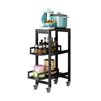 Generic Space Aluminium Schmaler Aufbewahrungswagen, 3/4/5 Ebenen Gew&uuml;rz-Organizer-Wagen, L&uuml;cken-Aufbewahrungsregal Mit Ausziehbarer Schublade, for Enge Badez