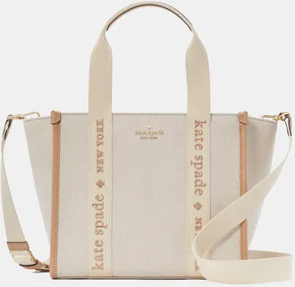 Kate Spade New York Kate Spade Kip Tote Bag Aus Canvas, Klein f&uuml;r Frauen in Helles Rehbraun Mehrfarbig | Leinwand