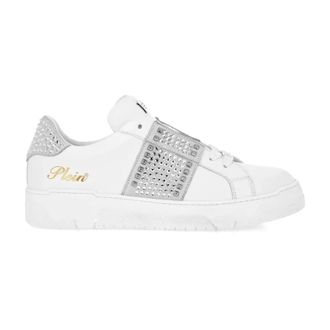 Philipp Plein Low Top Sneakers Strass Studs - - Shoes - Damen - Wei&szlig; - 37 EU