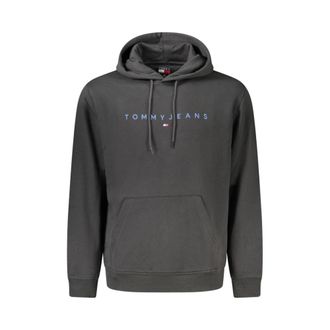 Tommy Hilfiger Schwarzer Baumwoll Herren Pullover Hoodie - - Sweatshirts & Hoodies - Herren - Schwarzk - 2XL