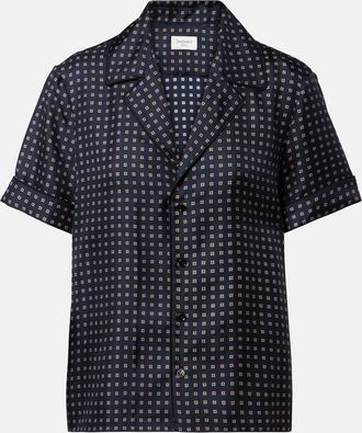 Saint Laurent Pyjama-Hemd aus Seidensatin