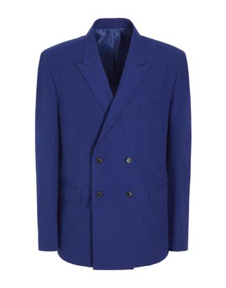 8 by YOOX COTTON RELAXED-FIT DOUBLE-BRESTED BLAZER