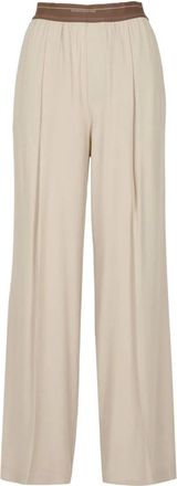 Semicouture Femme, Pantalons, Beige, Taille: 40 FR Wide Pantalons
