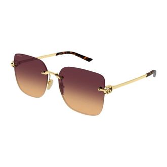 Gucci Schmetterlingssonnenbrille - - Accessories - Damen - Gelb - 60 MM