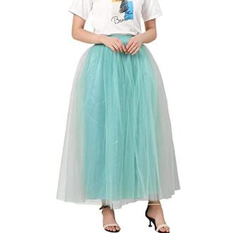 Generic Tutu Dance Classique Jupe Tutu Paillette Femme Jupe Tutu en Tulle pour Femme Taille Haute &Eacute;lastique en Maille Jupe Tutu Bouffante Adulte Jupon Long Ma